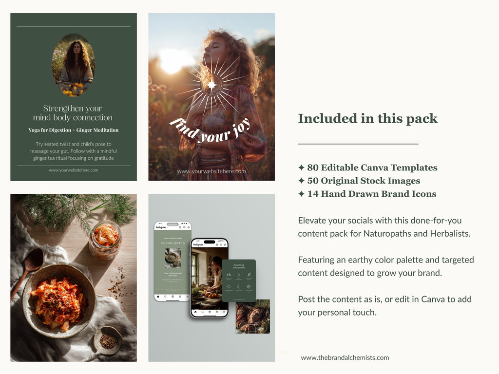 Mother Earth Naturopath & Herbalist Instagram Canva Templates – The ...