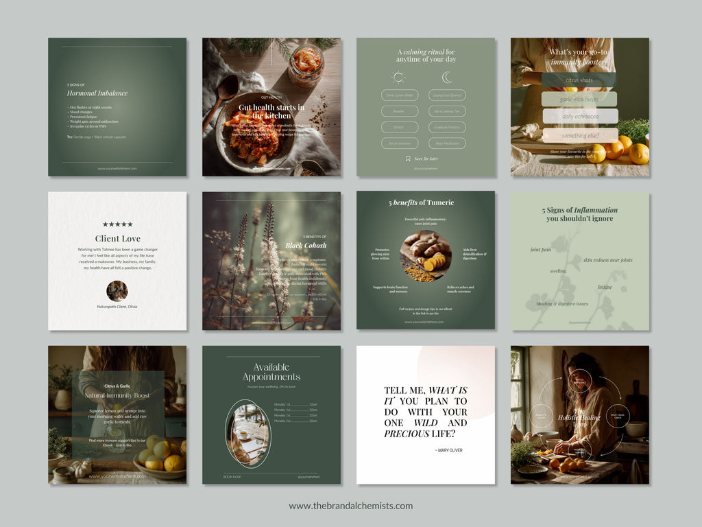 Mother Earth Naturopath & Herbalist Instagram Canva Templates – The ...